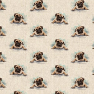 Cotton Rich Linen Look Animal Fabric All Over Digitally Printed - Cats ...