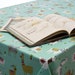 Oilcloth Wipe Clean Tablecloth Fabric Duck Egg Alpacas / Llamas Round ...