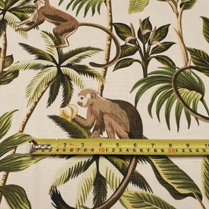 100% Cotton Fabric - Monkey Fabric - Natural - Great for Face Masks ...