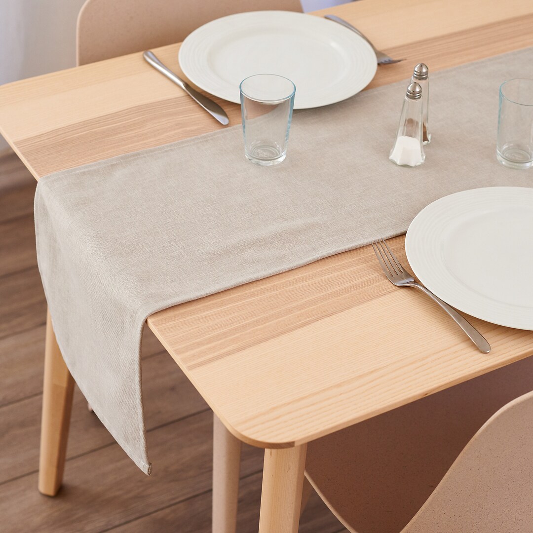 Plain Stone Table Runner | 30cm Width | 200cm - 320cm Length | Home ...