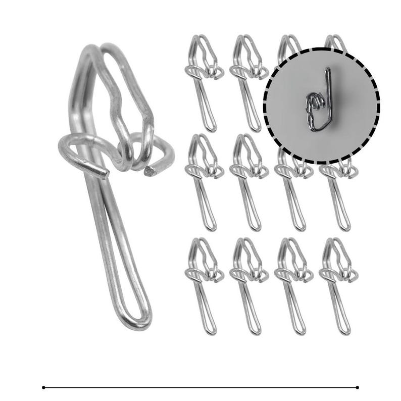 Curtain Hooks Metal Packs 10, 30, 50, 100, 500, 1000 Pencil Pleat ...