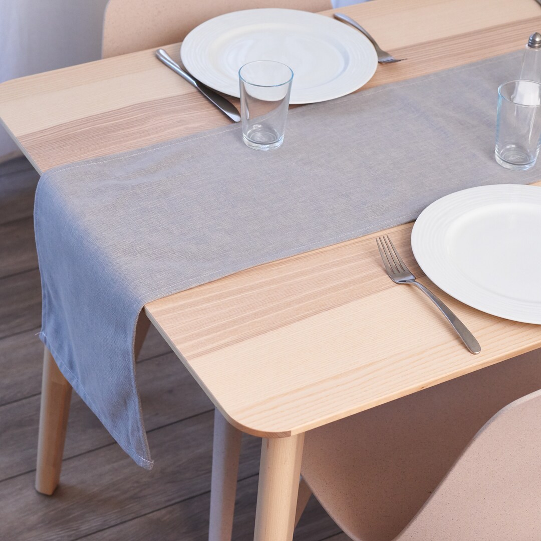 Plain Silver Table Runner | 30cm Width | 200cm - 320cm Length | Home ...