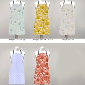 Wipe Clean PVC Coated Aprons - 100% Cotton Oilcloth - Adults and ...