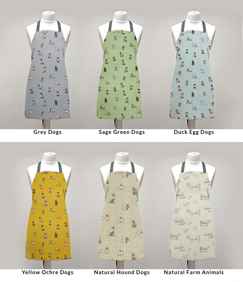 Wipe Clean PVC Coated Aprons 100% Cotton Oilcloth Adults | Etsy