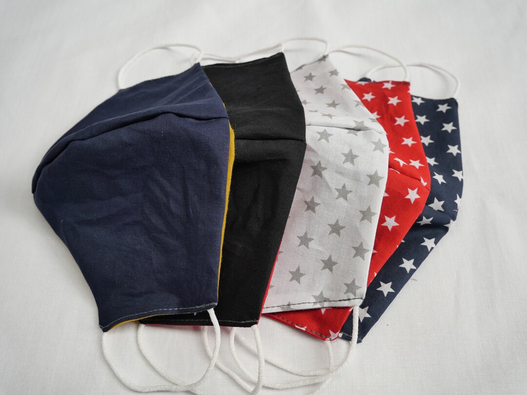 100% Cotton Fabric Reversible Face Masks Adult and Child - Etsy