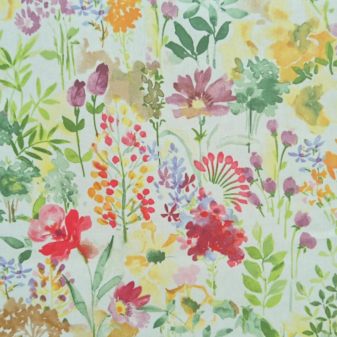 Oilcloth Wipe Clean Tablecloth Fabric Multi Floral | Etsy