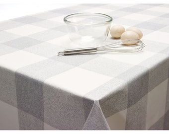 PVC Vinyl Wipe Clean Tablecloth Red and White Gingham Check Design ...