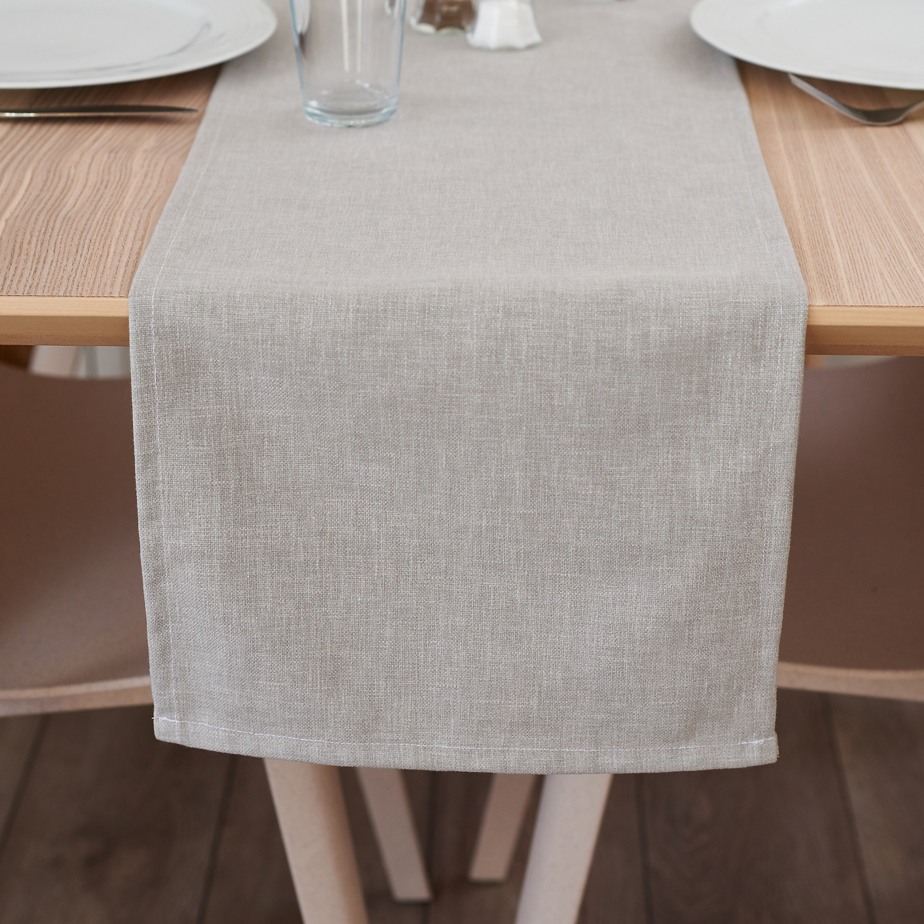 Plain Stone Table Runner | 30cm Width | 200cm - 320cm Length | Home ...