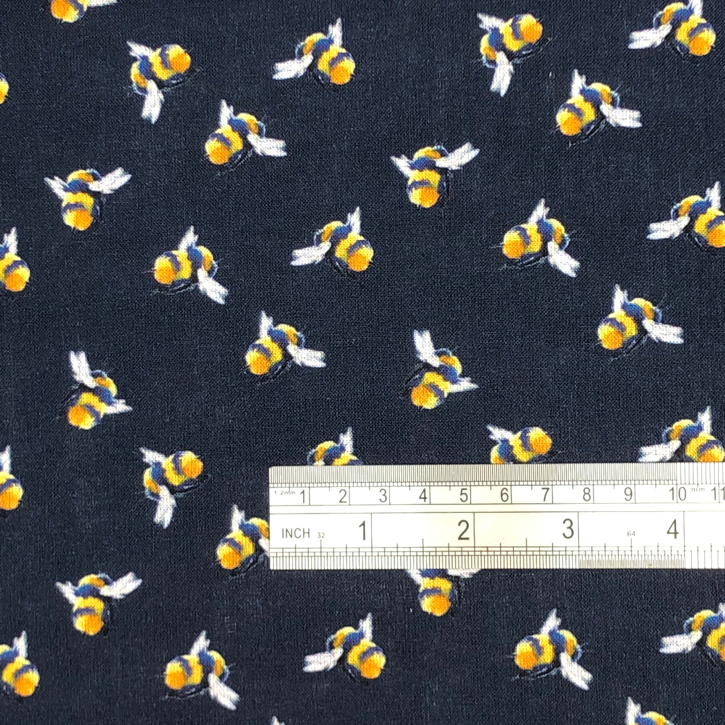 100% Cotton Bumble Bees Fabric-perfect for Facemaks Crafting Bagmaking ...