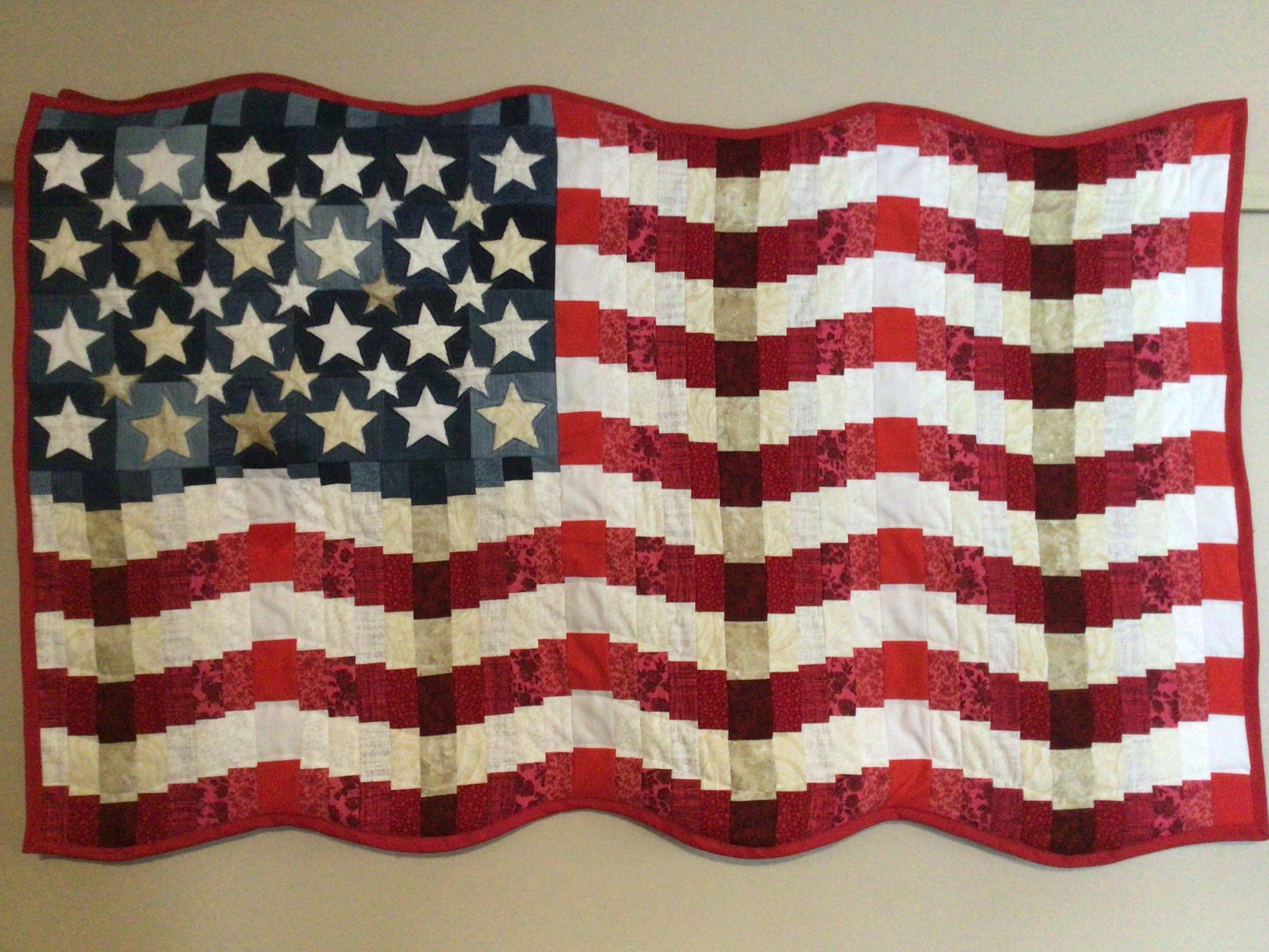 Pattern for Waving American Flag Wall Hanging 41x29 - Etsy