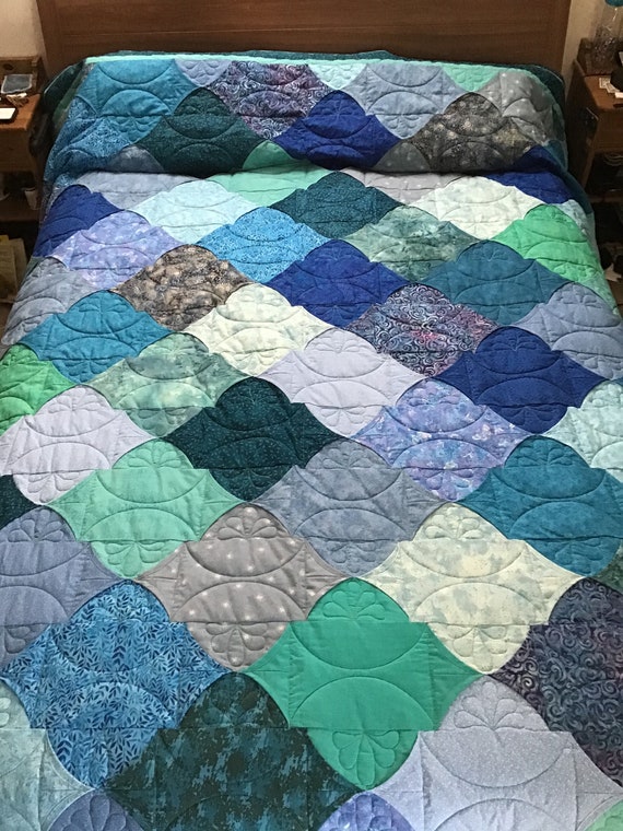 Moroccan Tiles Queen Size Quilt | Etsy