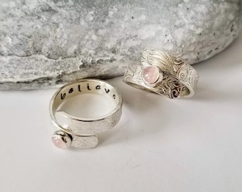 Breast cancer ring | Etsy