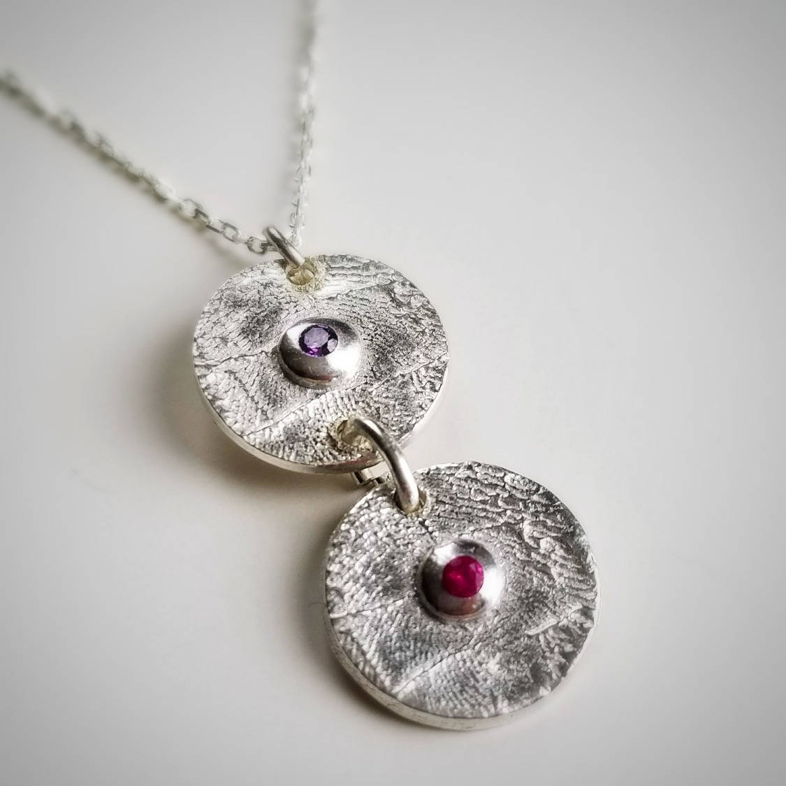 FINGERPRINT Jewelry, Sterling Silver, Birthstone, Double Charms ... FINGERPRINT Jewelry, Sterling Silver, Birthstone, Double Charms ...