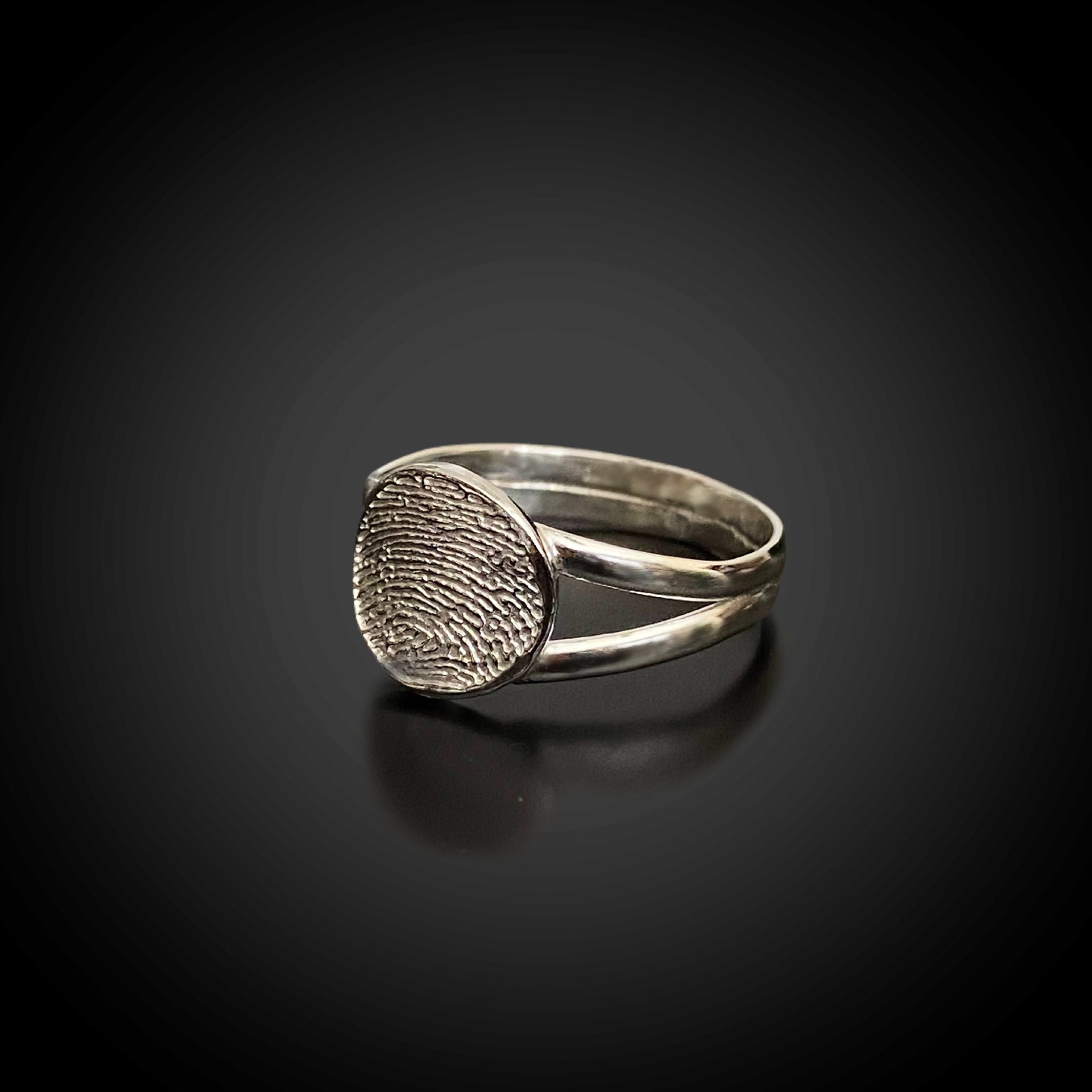 Sterling Silver Fingerprint Ring Custom Personalized Jewelry - Etsy
