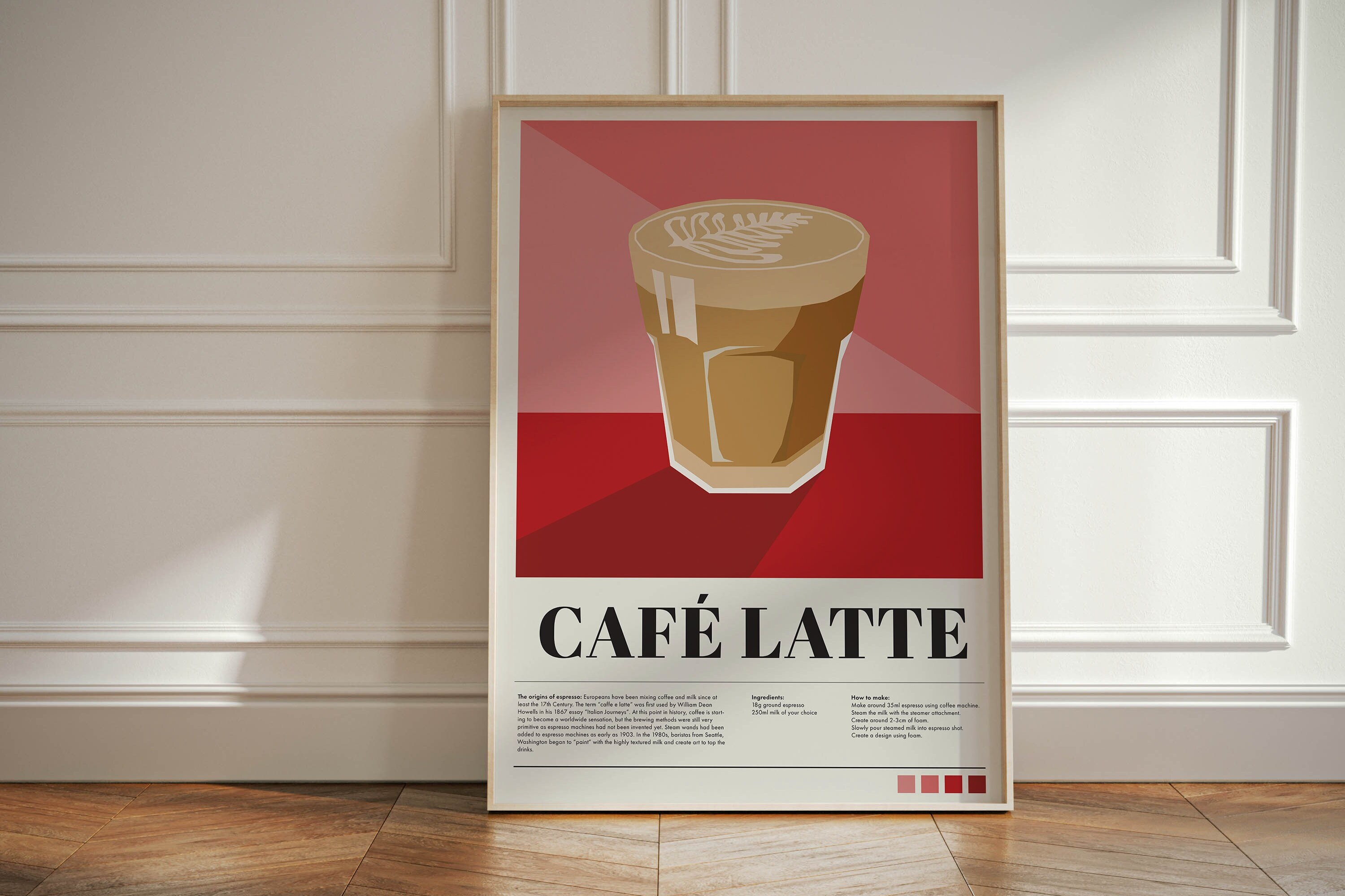 Coffee Poster Set of 3, Espresso Print, Americano Print, Cafe Latte ...