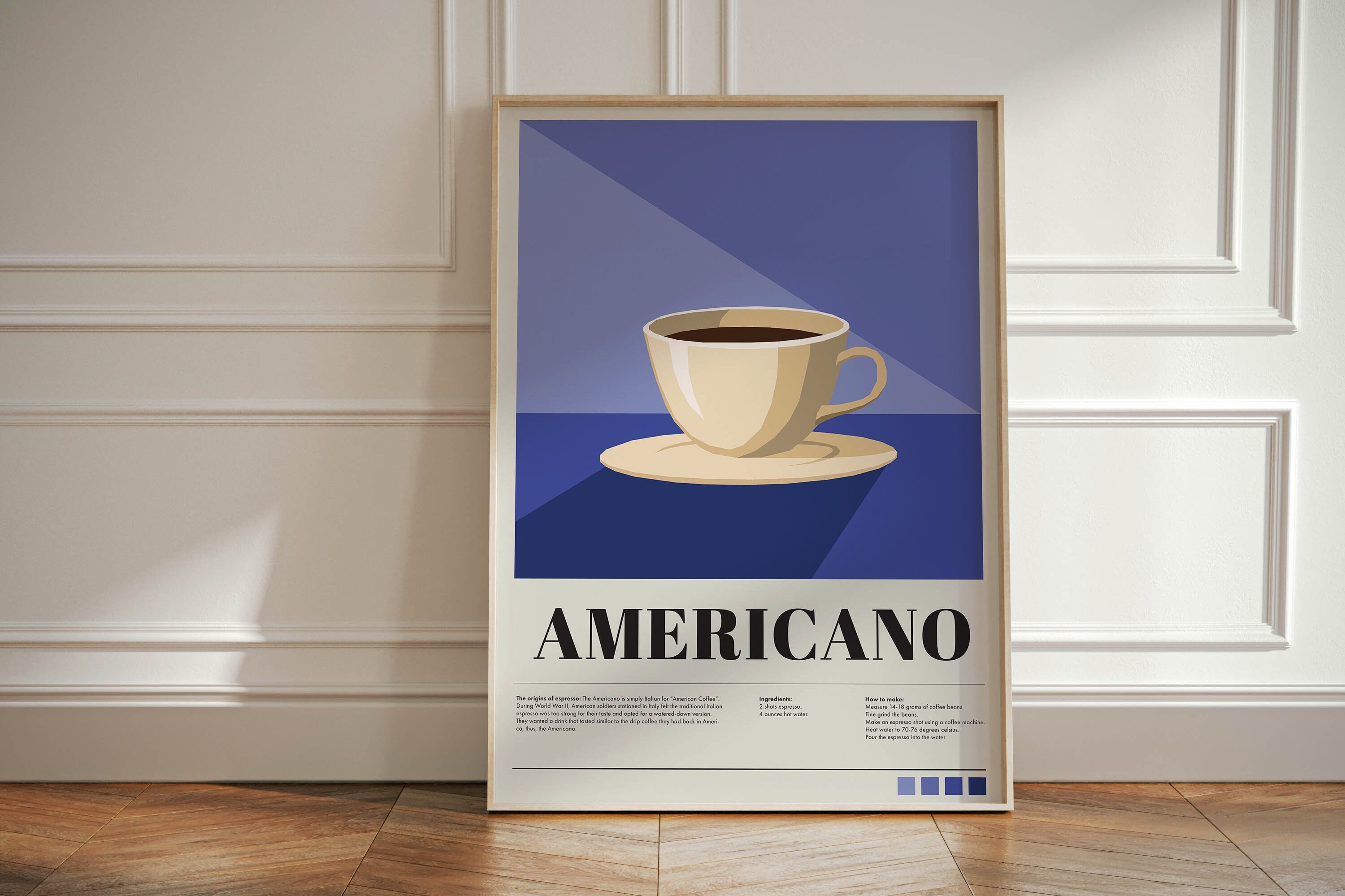 Coffee Poster Set of 3, Espresso Print, Americano Print, Cafe Latte ...