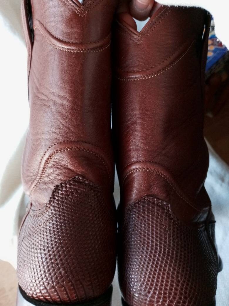 Leather Cowboy Boots Tecovas Boots Nice Lizard Roper - Etsy
