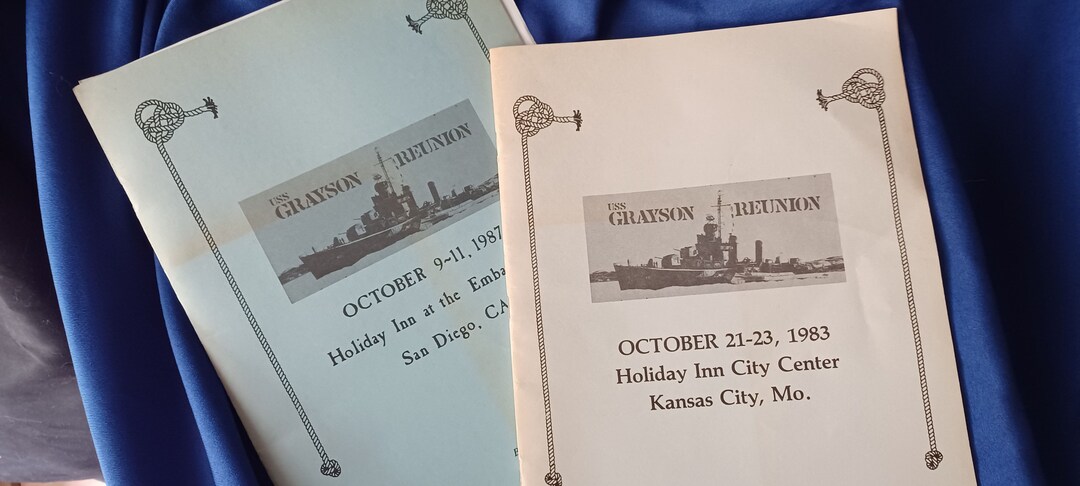 World War II Ship-uss Grayson Ship Reunion Program- Navy Ship Reunion ...