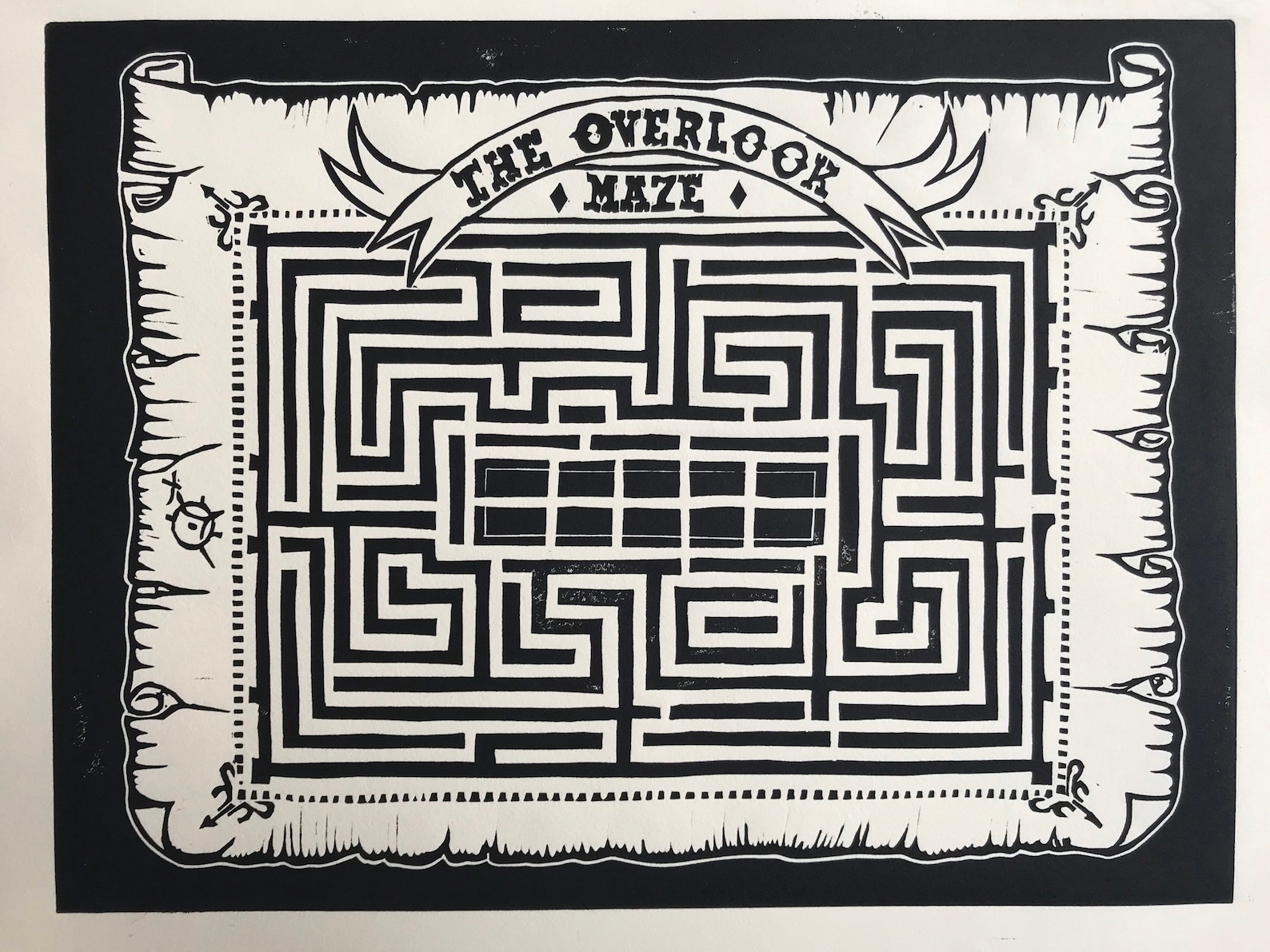 The Shining Overlook Hotel Hedge Maze Map - Etsy