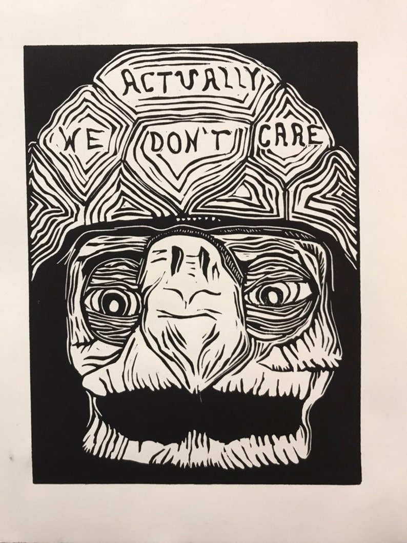 The Neverending Story: Morla the Ancient One 8x10 Linocut Print - Etsy