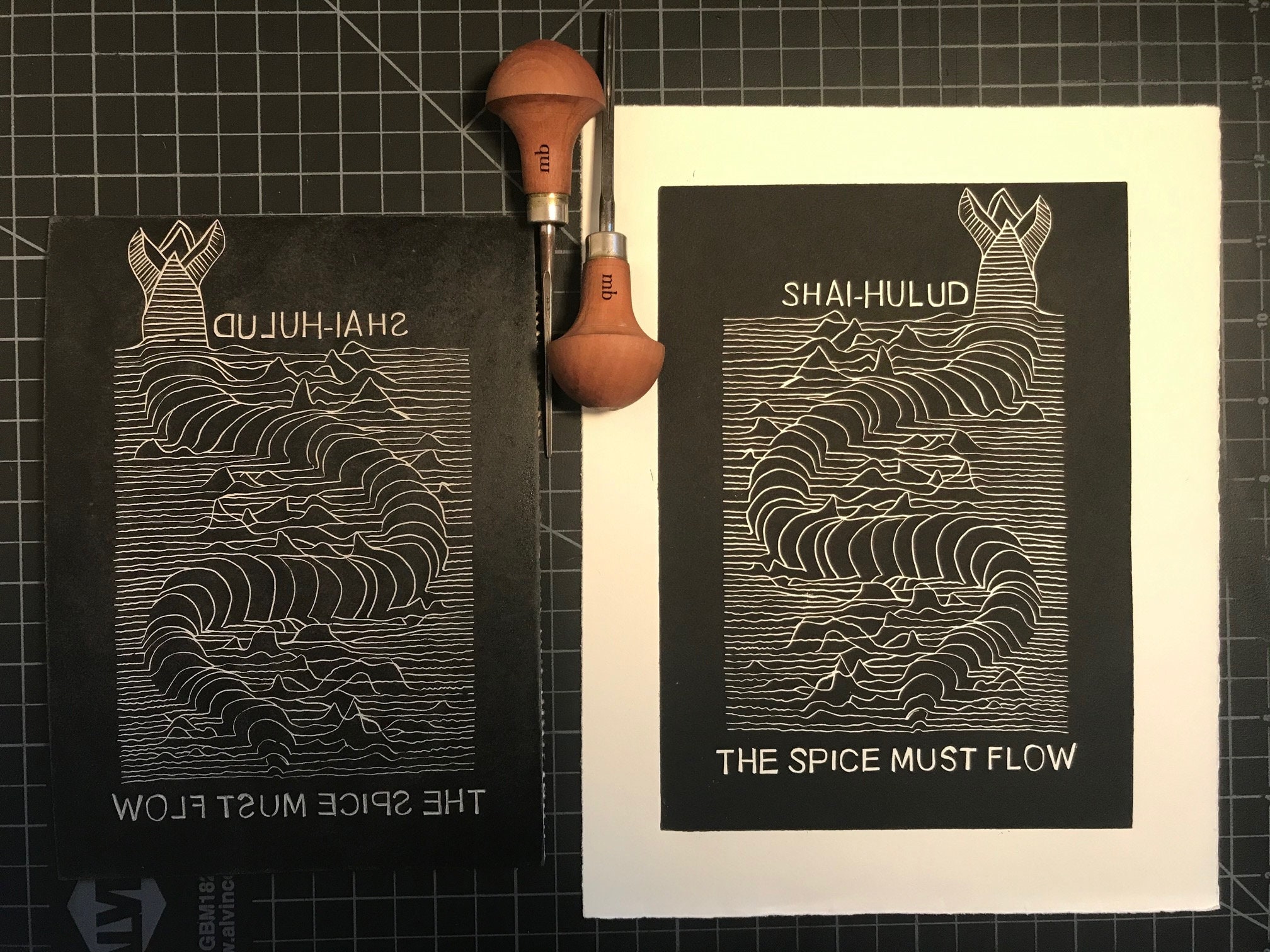 Dune Joy Division Linocut Print - Etsy