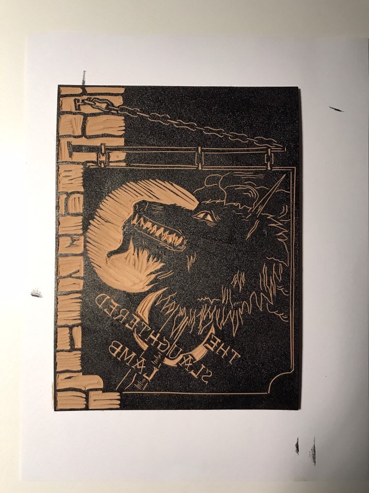 American Werewolf in London Pub Sign Linocut 8x10 | Etsy