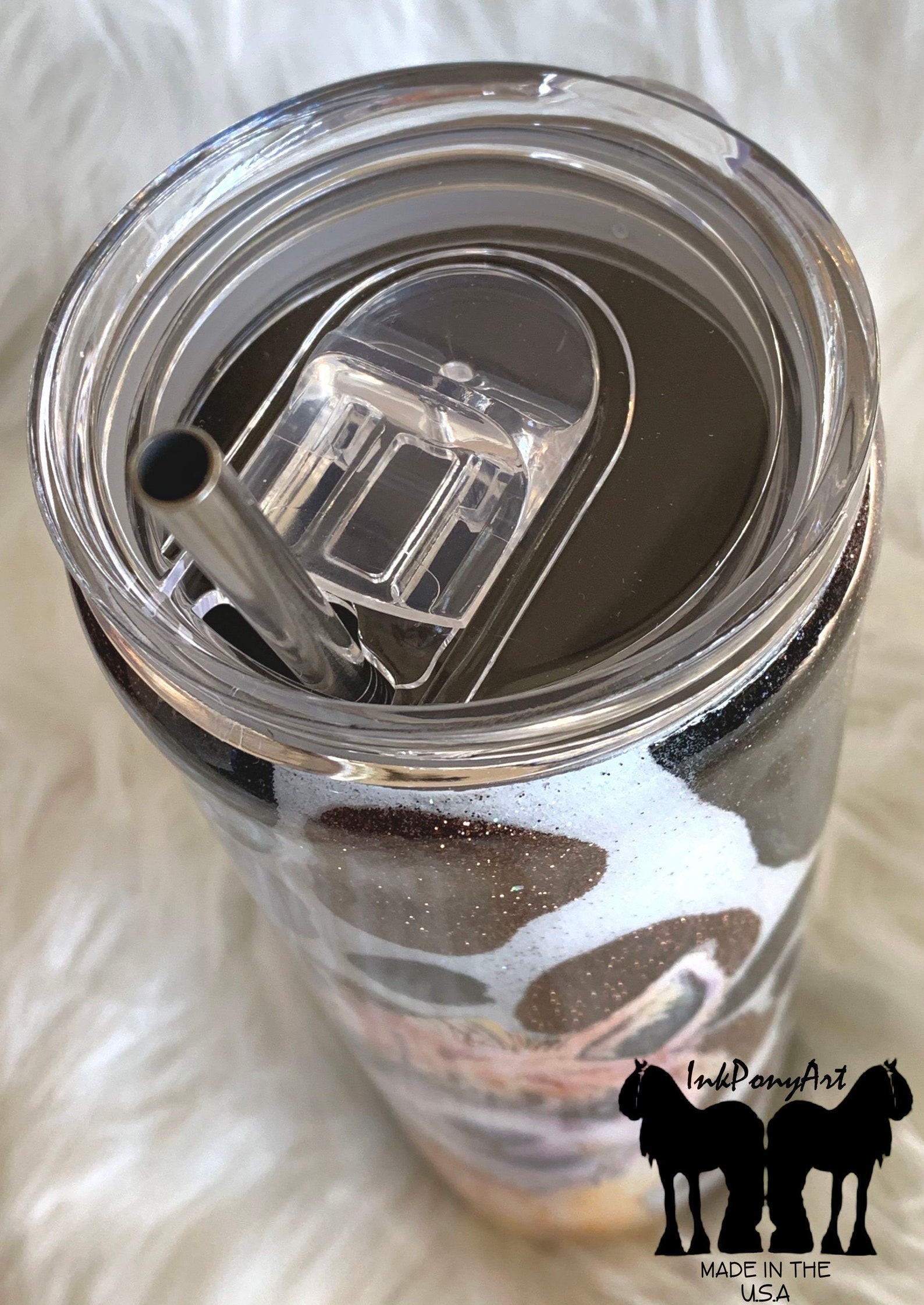 Alpaca Llama Spotted Appaloosa Glitter vacuum insulated | Etsy