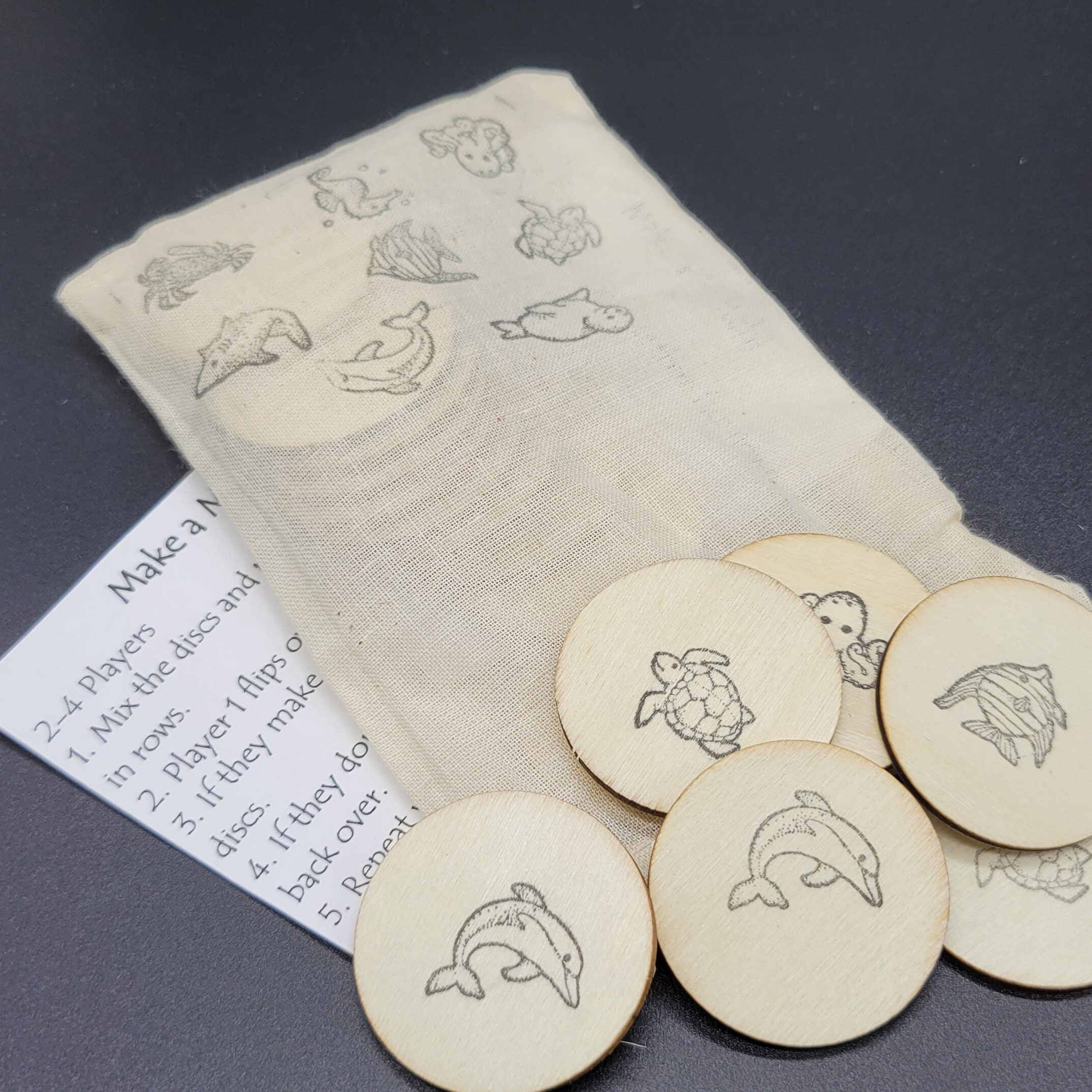 Under The Sea Make a Match Game Wooden Matching Game Memory | Etsy