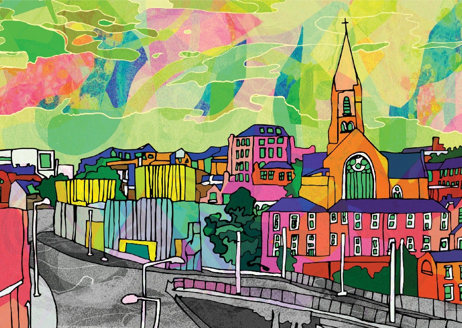 Nottingham Skyline Postcard Nottingham Contemporary Gallery - Etsy UK