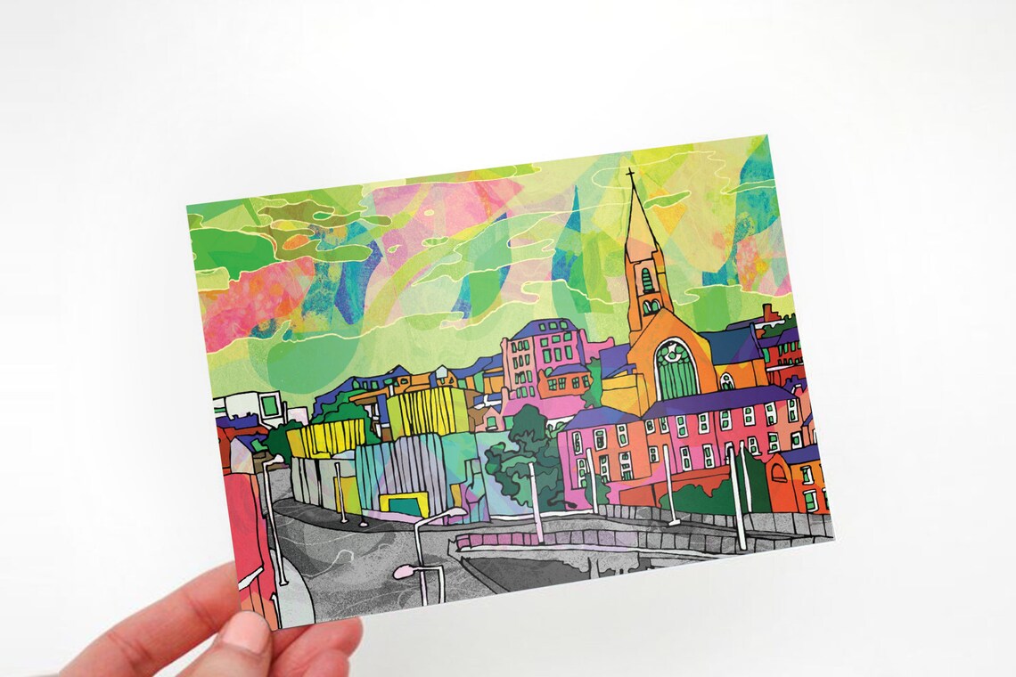 Nottingham Skyline Postcard Nottingham Contemporary Gallery - Etsy UK