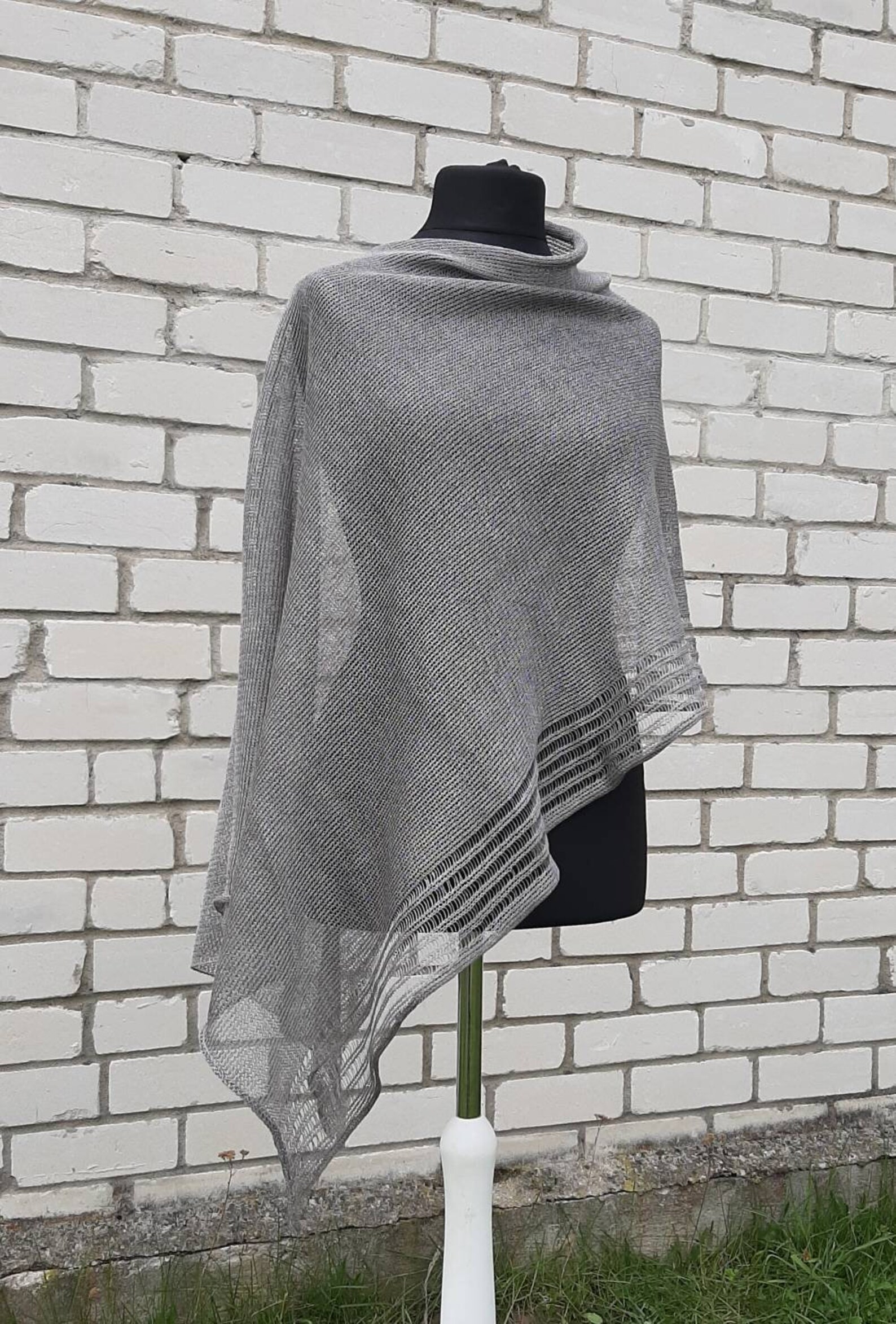 Linen Poncho Shawls Wraps Evening Shawl Linen Cape Beach - Etsy