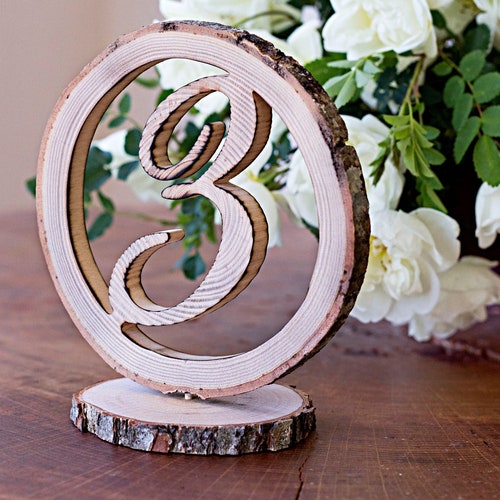 Set of Wooden Table Numbers Rustic Table Numbers Barn - Etsy