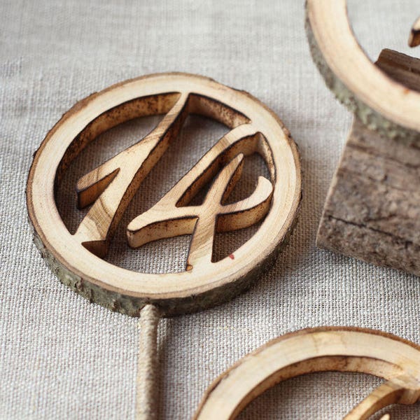 Rustic Table Numbers - Etsy