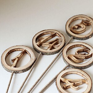 Rustic Table Numbers, Wedding Table Numbers, Table Numbers With Holders ...