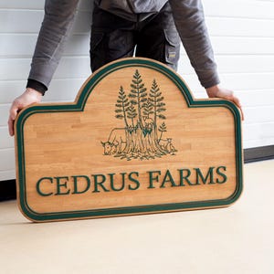 Custom 3D Wood Business Sign: Waterproof Outdoor Logo Signage - Etsy