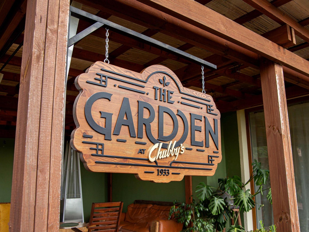 Custom 3D Wood Business Sign: Waterproof Outdoor Logo Signage - Etsy