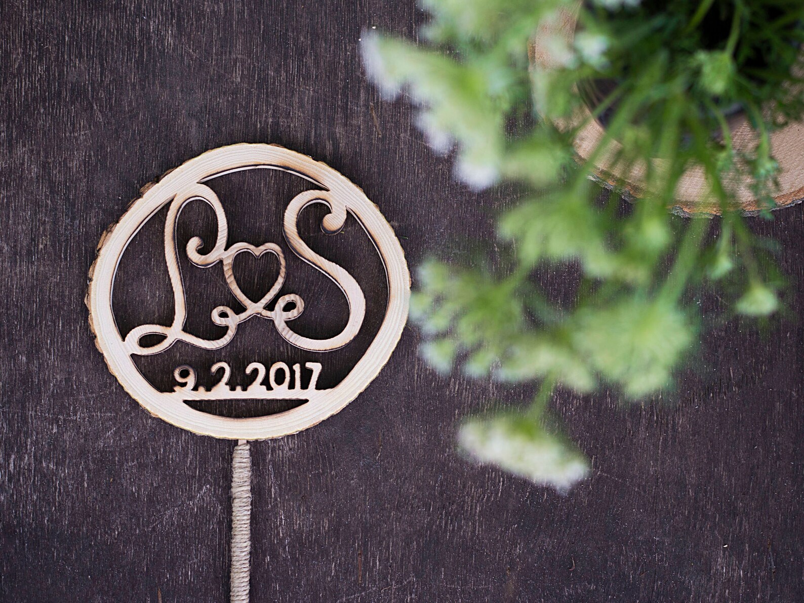 Rustic Wedding Cake Toppers Personalised Cake Toppers - Etsy