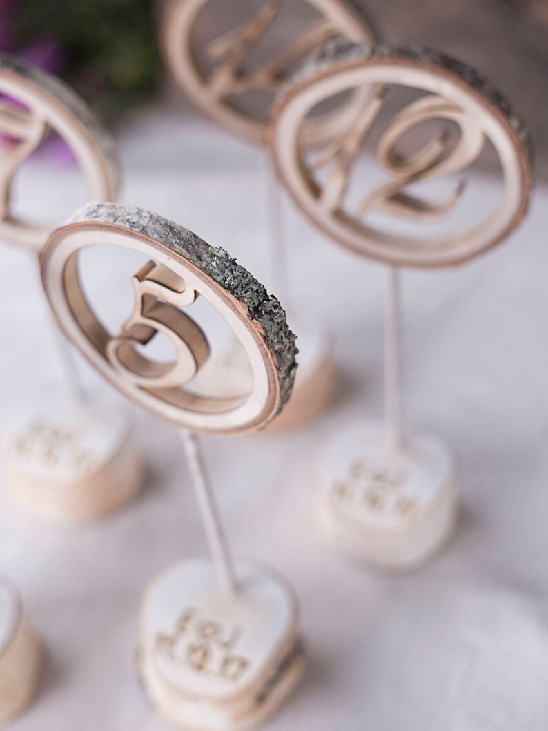 Table Numbers Table Number Rustic Wedding Table Number - Etsy