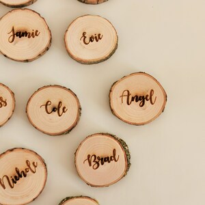 Bulk of 20 Wood Name Tags, Rustic Wedding Place Cards, Barn Wedding ...