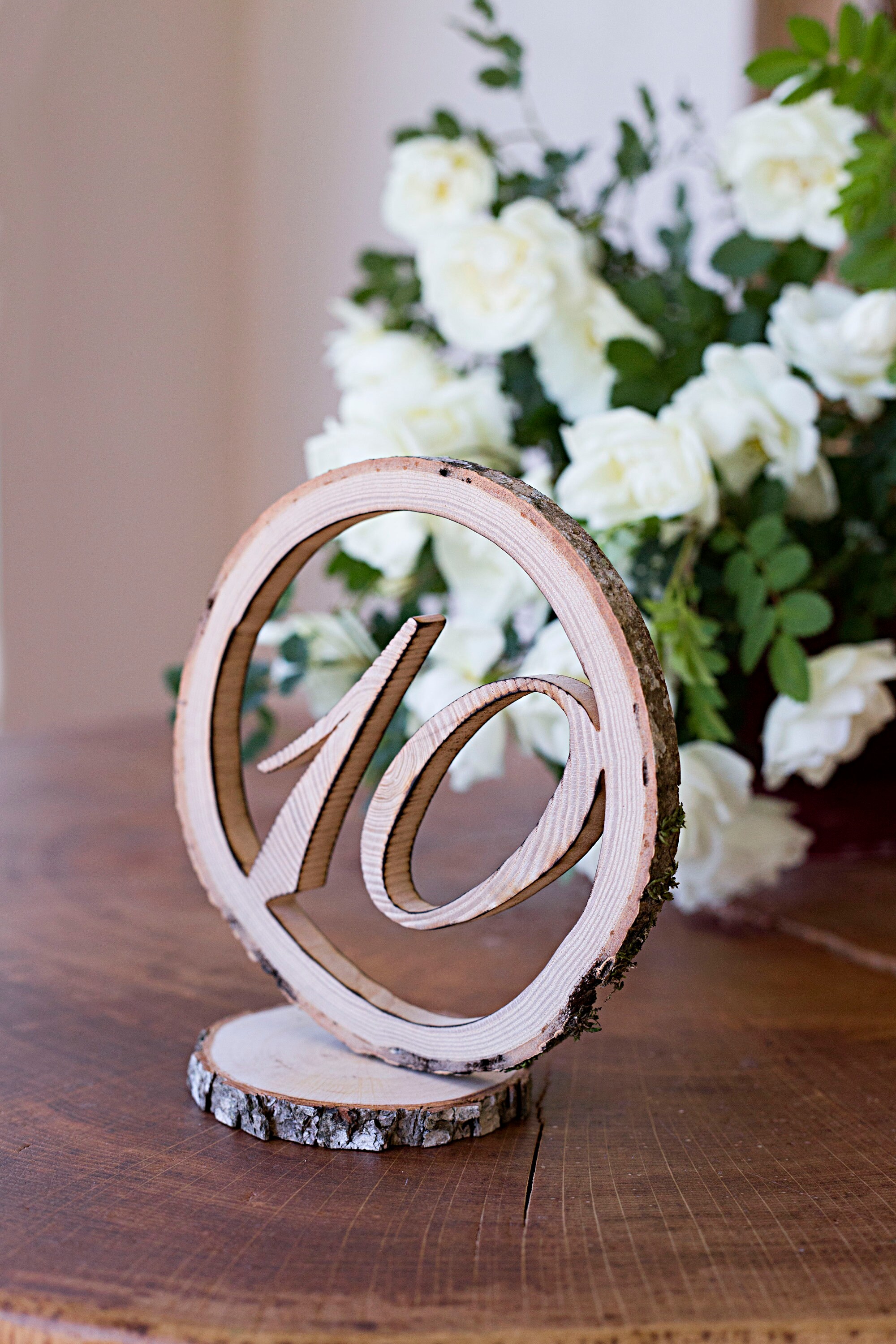 Wood Slice Rustic Wedding Table Numbers | Etsy