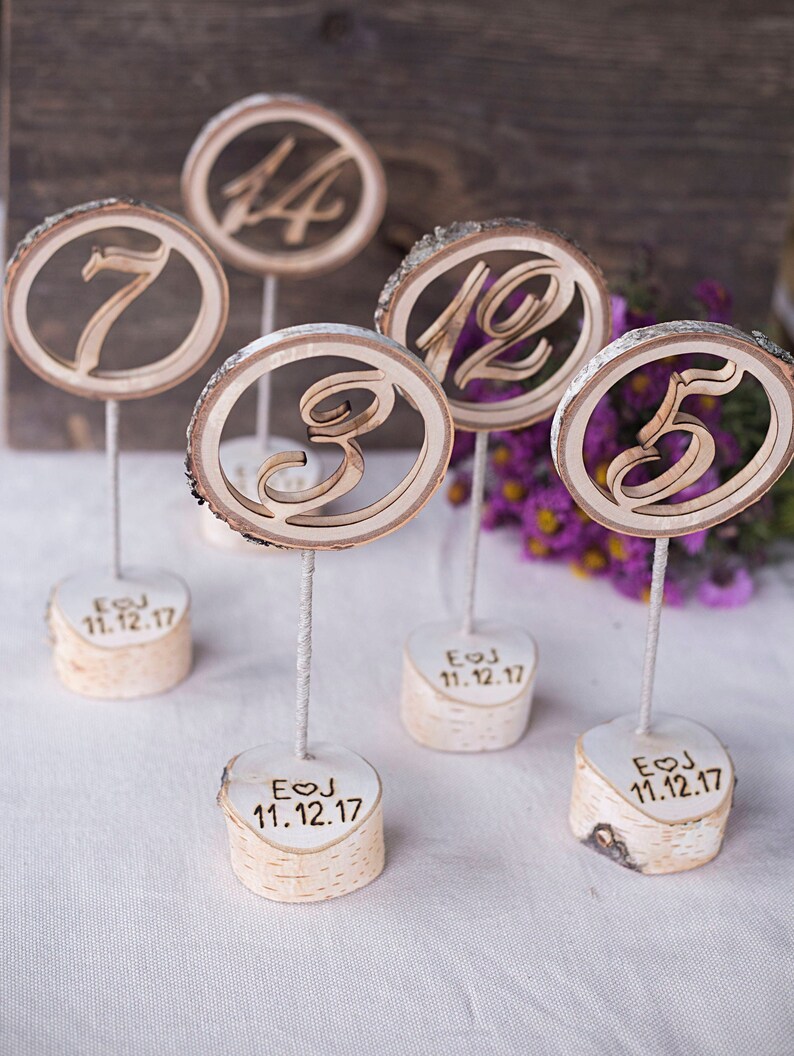 Table Numbers Table Number Rustic Wedding Table Number - Etsy