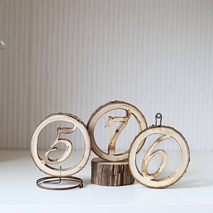 Set of Wooden Table Numbers Rustic Table Numbers Barn - Etsy