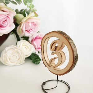 Set of Wooden Table Numbers, Rustic Table Numbers for Barn and Country ...