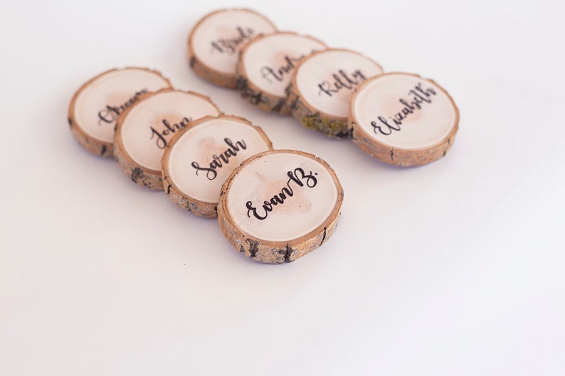 20 Rustic Wedding Place Cards Wood Name Card Wood Name Card - Etsy