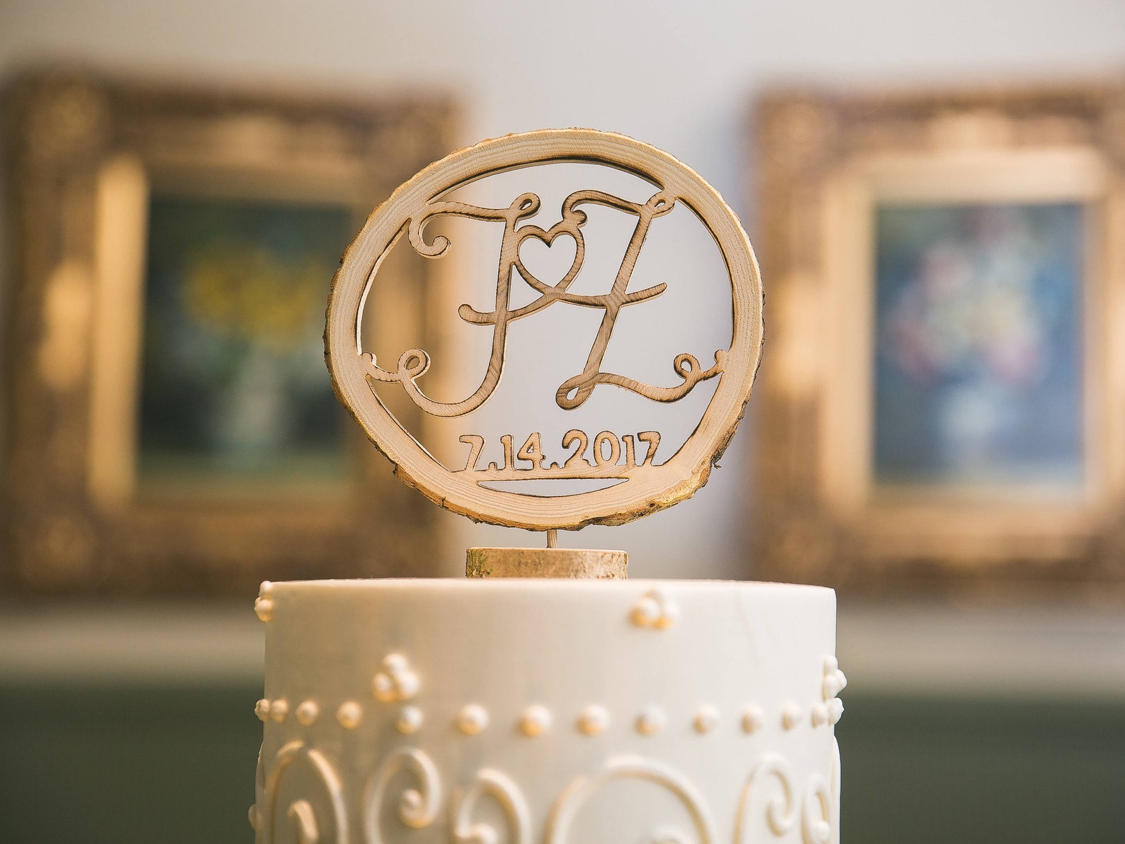 Monogram Cake Topper Unique Wedding Cake Topper Initial Cake - Etsy