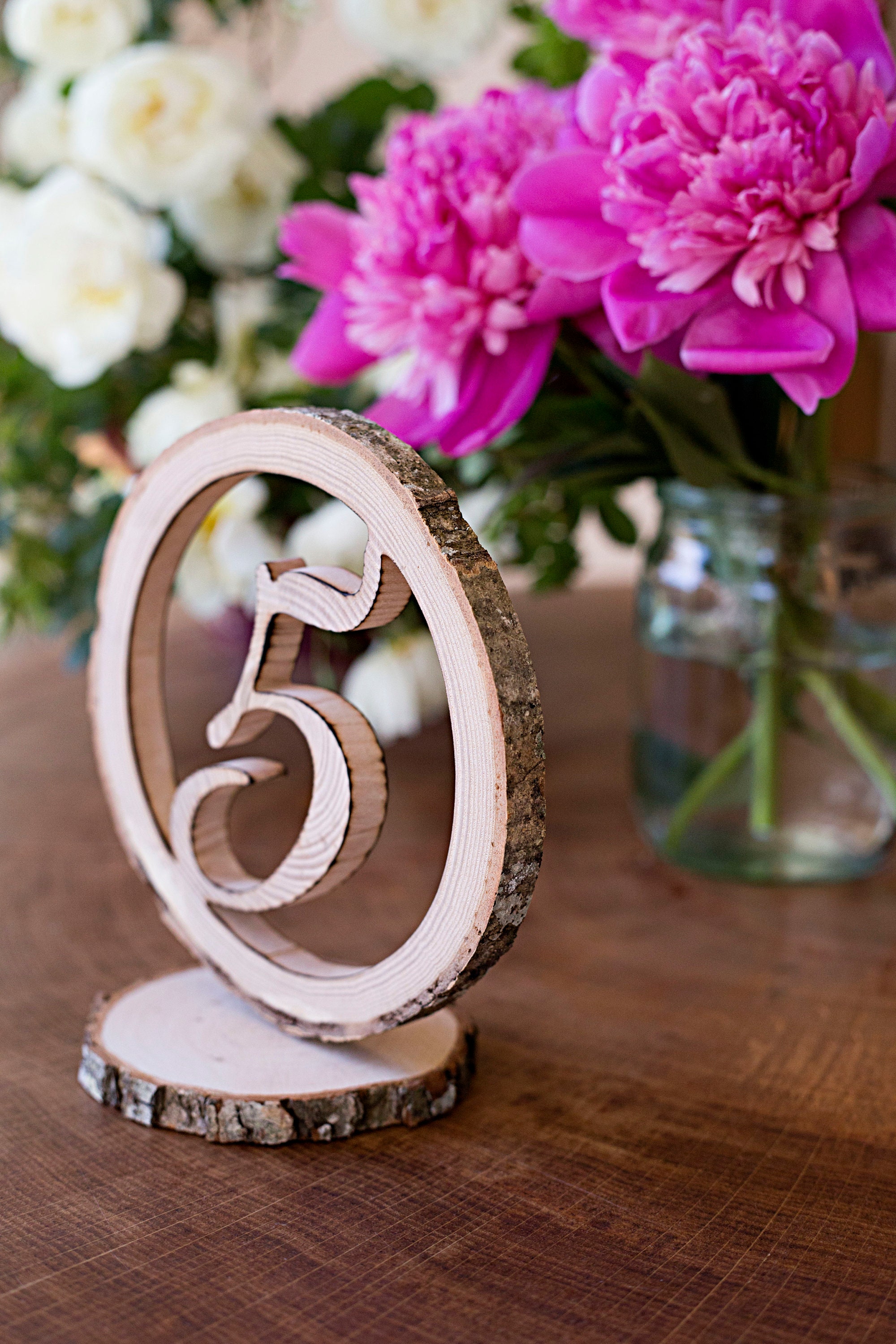 Wood Slice Rustic Wedding Table Numbers | Etsy