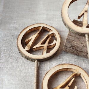Wood Table Numbers Rustic Table Numbers Table Number Ideas Table Number ...