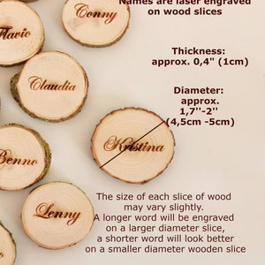 Bulk of 20 Wood Name Tags, Rustic Wedding Place Cards, Barn Wedding ...