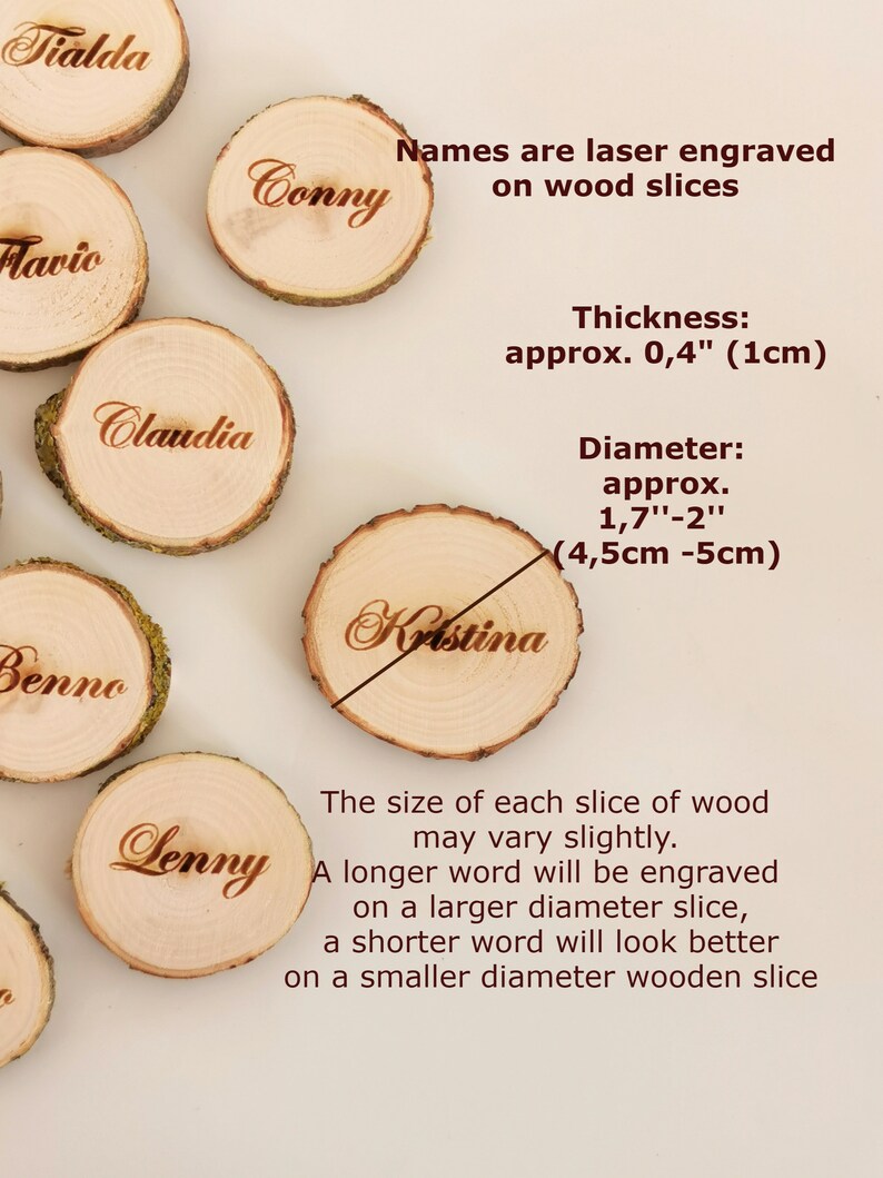 Bulk of 20 Wood Name Tags Rustic Wedding Place Cards Barn - Etsy