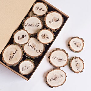 Bulk of 20 Wood Name Tags, Rustic Wedding Place Cards, Barn Wedding ...